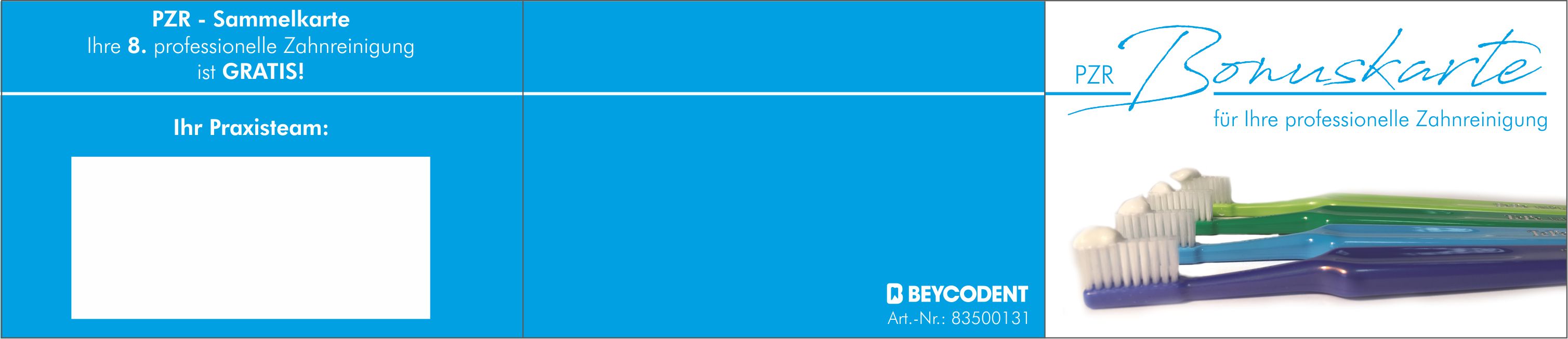 PZR Bonuskarte | Dentalbedarf von BEYCODENT