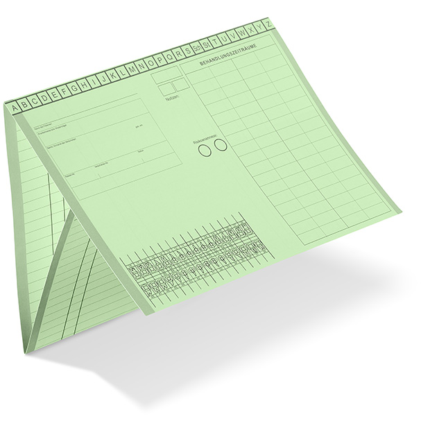 Praxisbedarf Kartei Faltmappe DIN A5 | Dentalbedarf von BEYCODENT